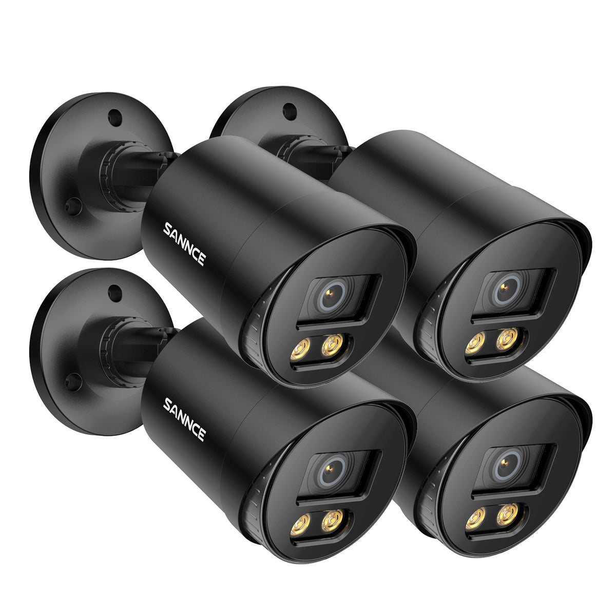 SANNCE Full Color Night Vision 1080P TVI Bullet Wired Security Camera ...